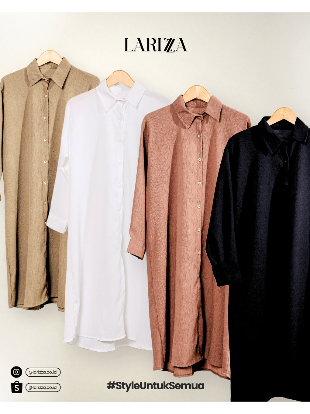 Jual Larizza Lumina Long Shirt - Dress Tunik | Shopee Indonesia