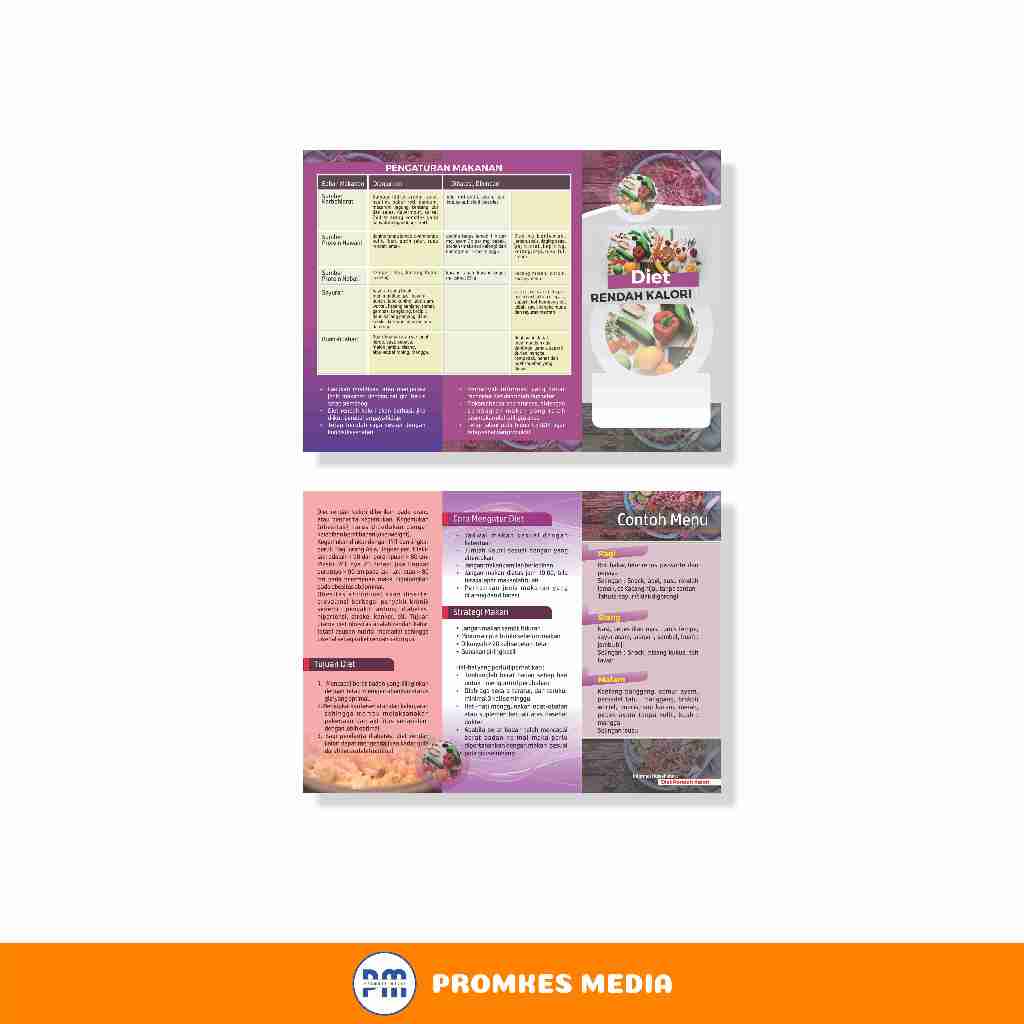 Jual Leaflet / Brosur Diet Rendah Kalori, Diit Rendah Kalori, Brosur ...