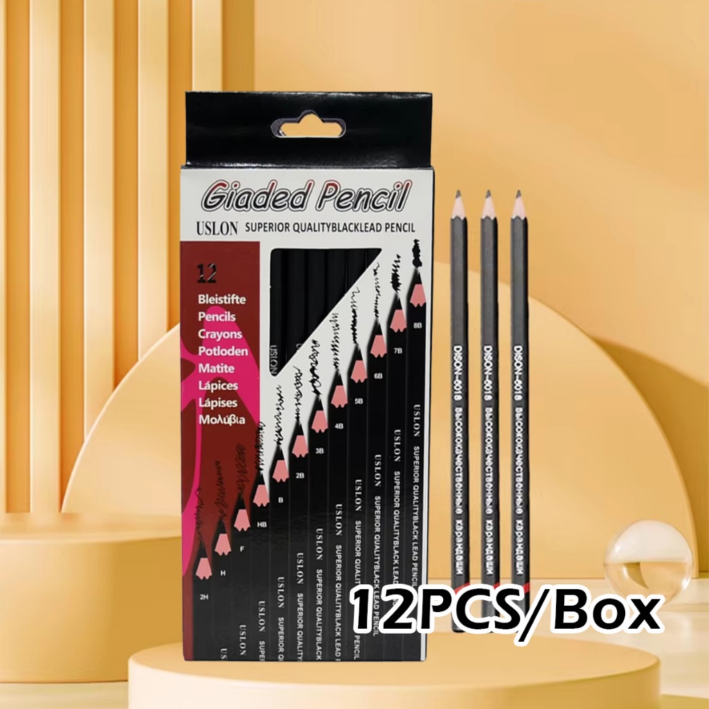 Jual 12pcs Pensil Art Paiting Pencil Kit Alat Pensil Lukis Pensil Gambar Sketsa Lengkap 2H-8B ...