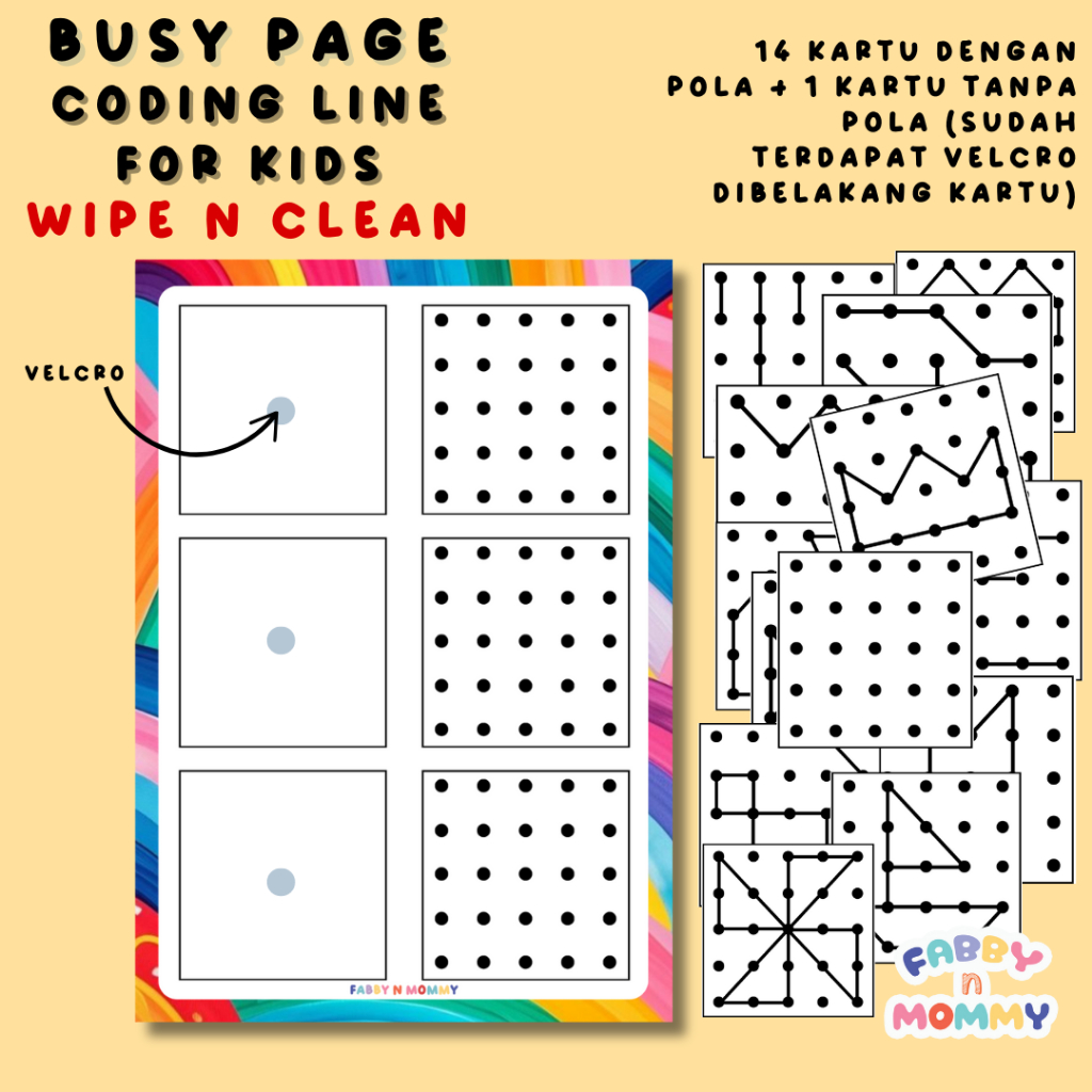 Jual [FABBUNMOMMY] - 1 SET BUSY PAGE CODING LINE FOR KIDS/ 1 SET BUSY ...