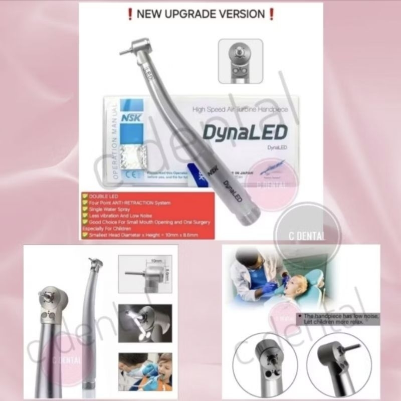 Jual Dental NSK Smallest Head Mulut Kecil Anak Twin LED 4 Holes High ...