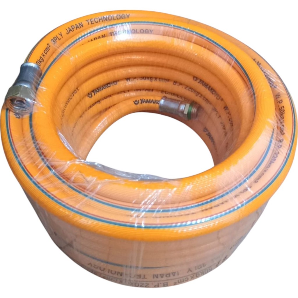 Jual Selang Kompresor Angin 10 Meter Yamakoyo Spray Hose 3 Ply Kuning ...