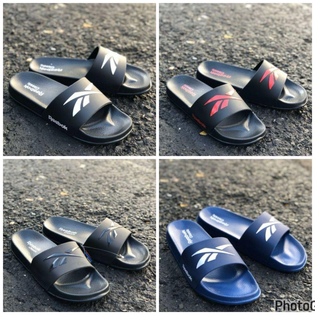 Jual sandal rbk classic/sendal slip on slide santai | Shopee Indonesia