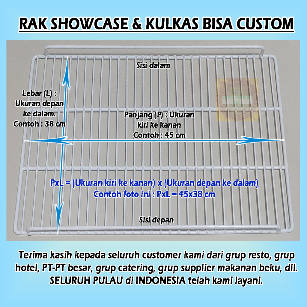 Jual Rak Showcase Rak Kulkas Ambalan Showcase Kulkas Bisa Custom ...
