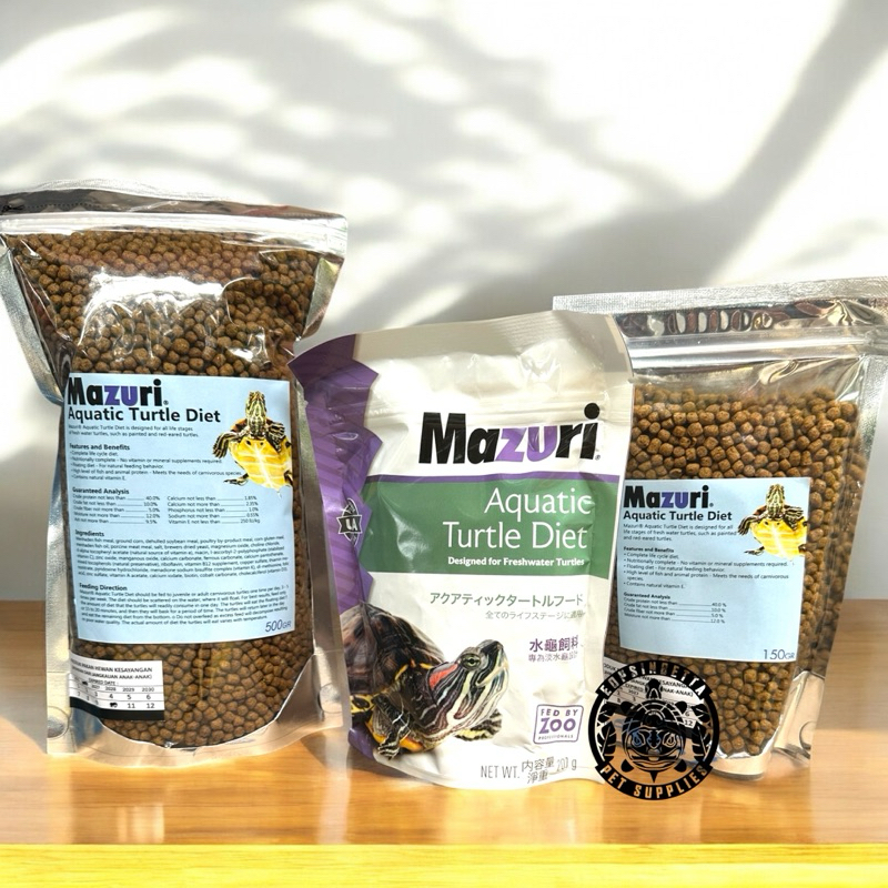 Jual MAZURI AQUATIC TURTLE DIET 150 gr / 200 gr / 500 gr Makanan Pakan ...
