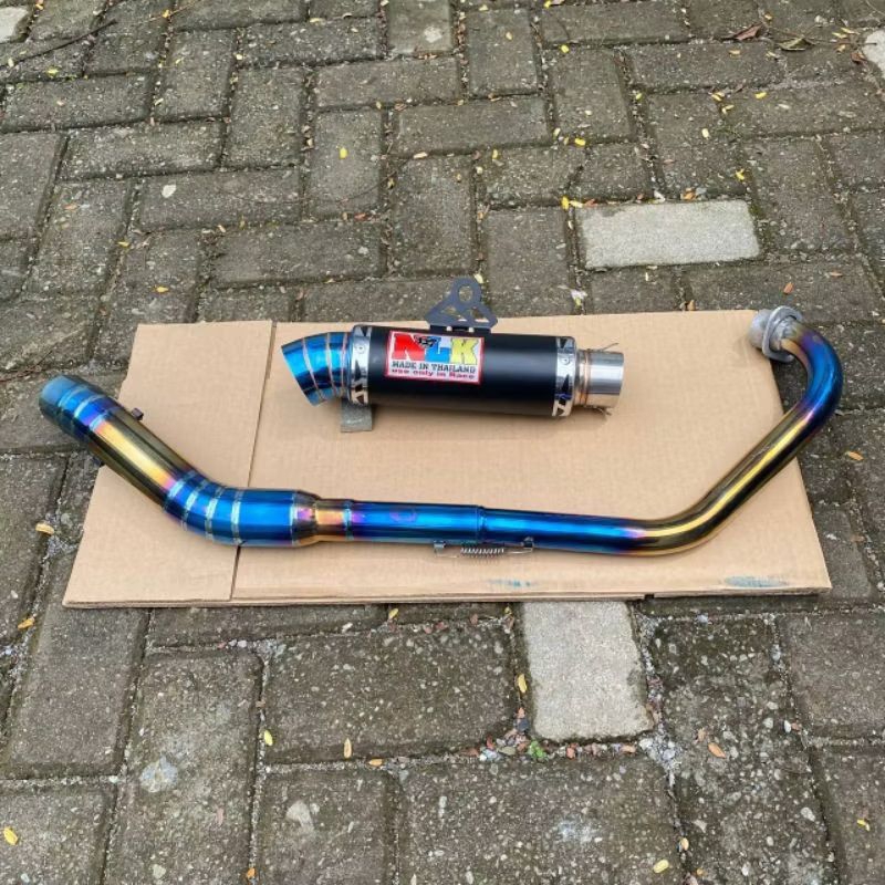 Jual NLK 51mm stainless pipe 1set for Tmx 125/155 Rusi tc 125/150 ...