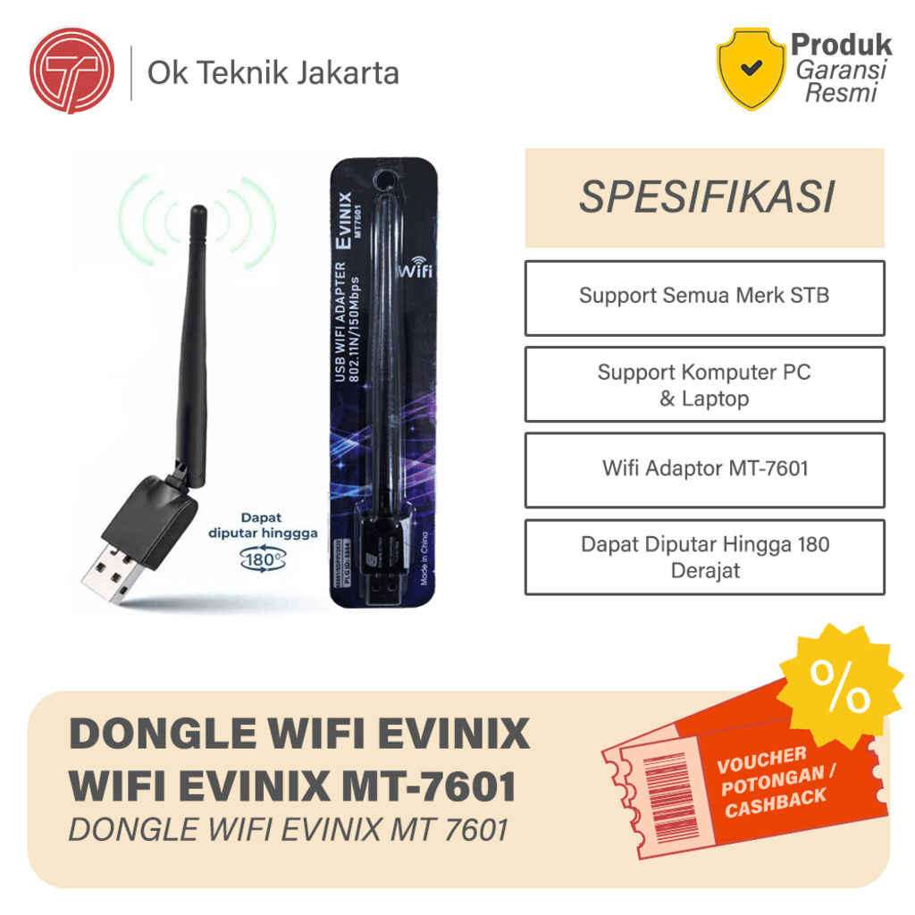 Jual EVINIX - Usb Wifi Wireless Adapter 150 Mbps Usb Dongle Wifi EVINIX ...