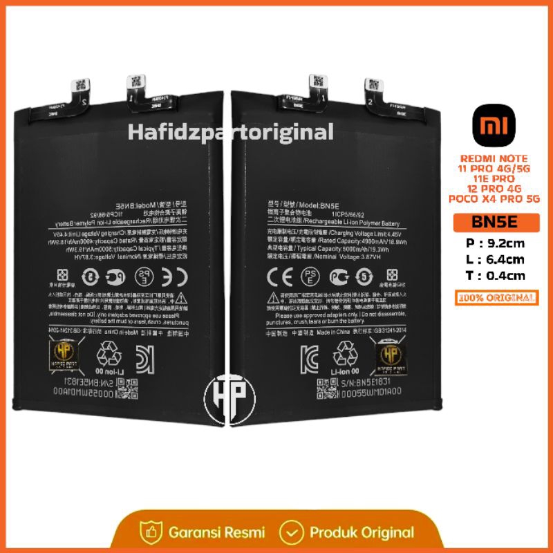 Jual Baterai Batre Battery BN5E Redmi Note 11 Pro 4G / 11 Pro 5G / 11E ...