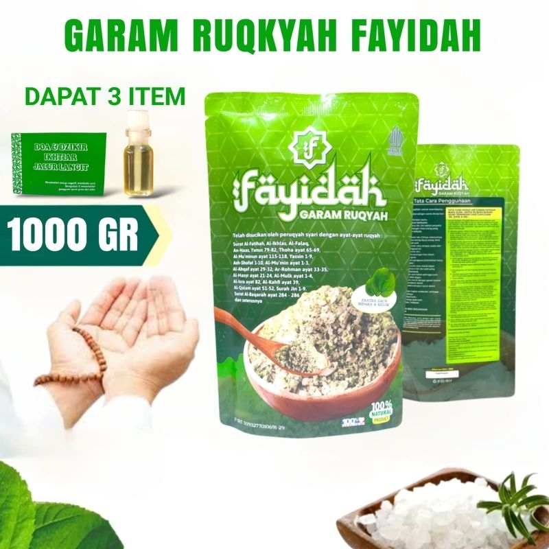 Jual GARAM RUQYAH FAYIDAH + MINYAK BIDARA + MINYAK SERIBU BUNGA 1KG ...