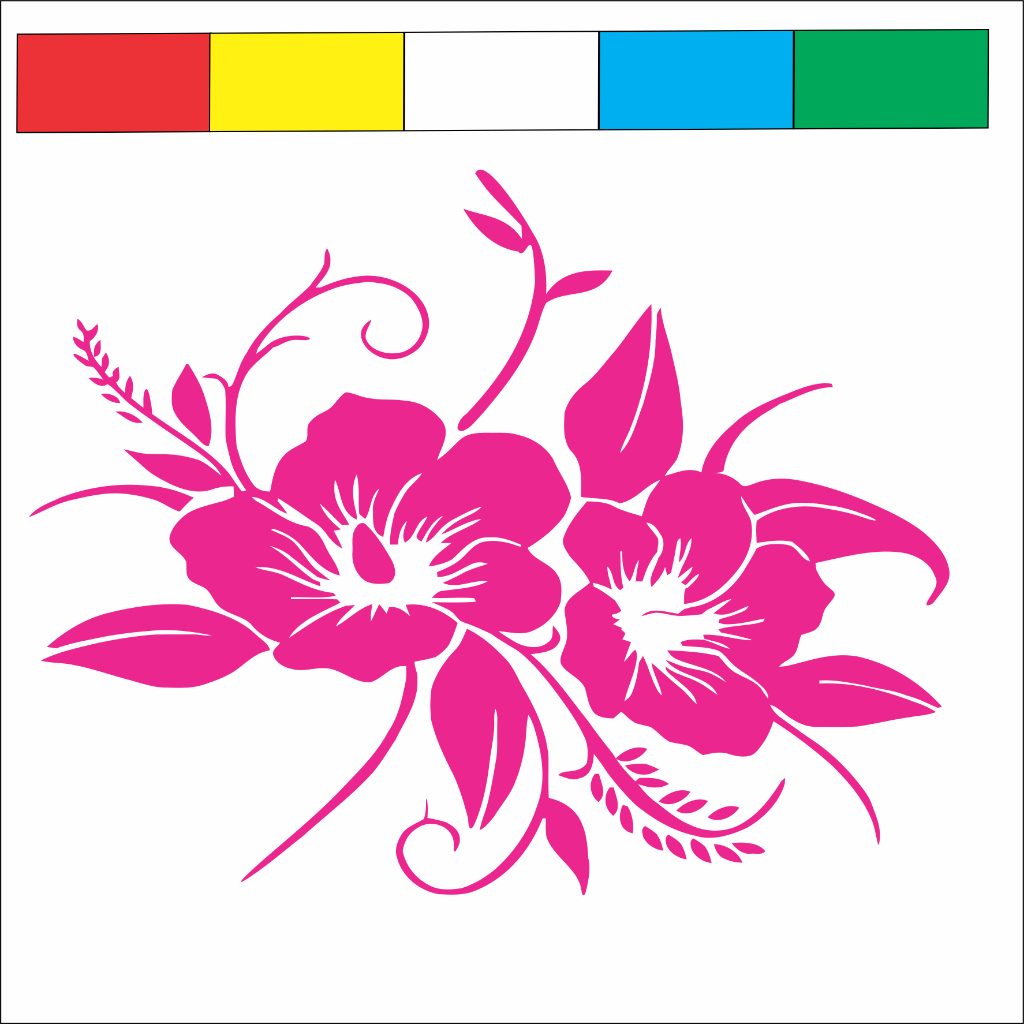 Jual stiker cutting batik keren stiker mobil Stiker bunga kap depan ...