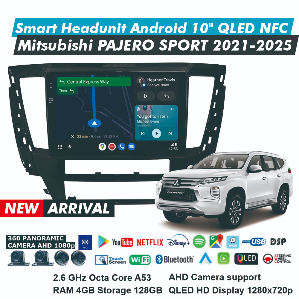 Jual All New PAJERO SPORT 2021- HeadUnit Android 10 Inch GPS CarPlay ...