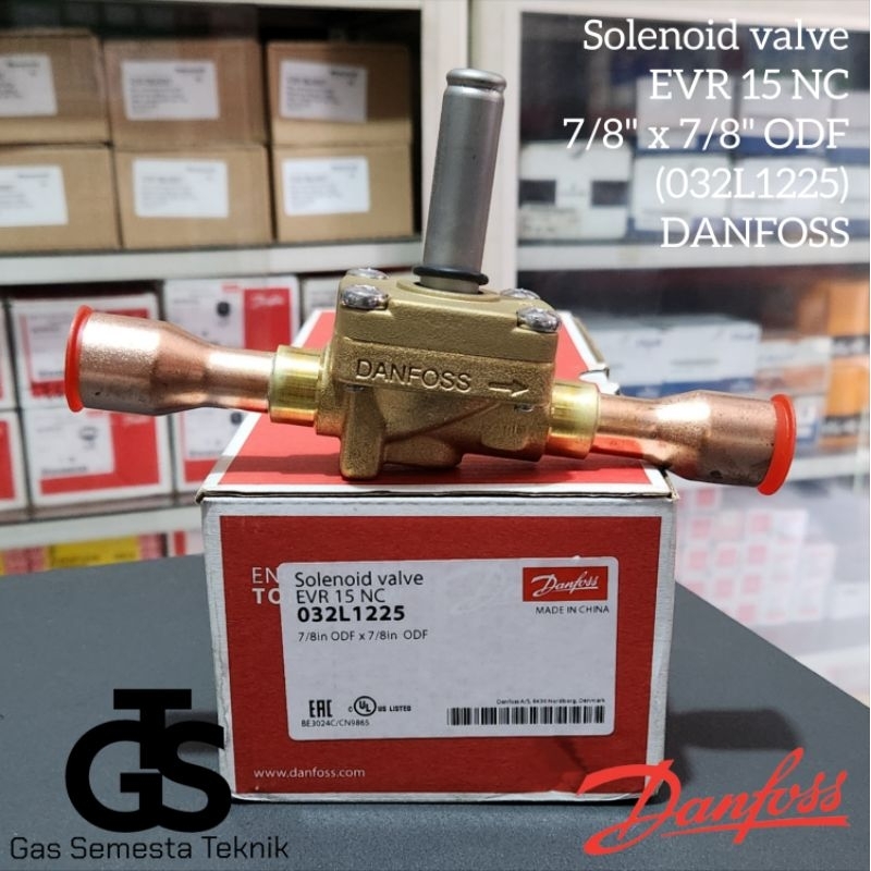 Jual SOLENOID VALVE DANFOSS EVR 15 NC 7/8" x 7/8" ODF ( 032L1225 ) | SOLENOID VALVE 7/8" EVR15 ...