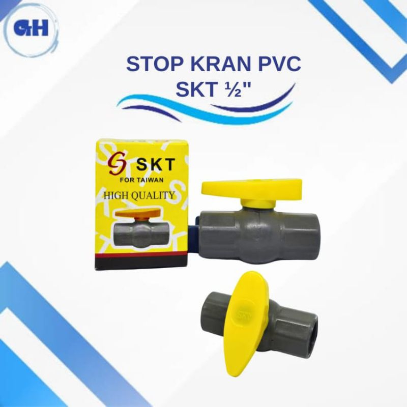 Jual Stop Kran PVC / Ballvalve gagang PVC SKT 1/2" | Shopee Indonesia