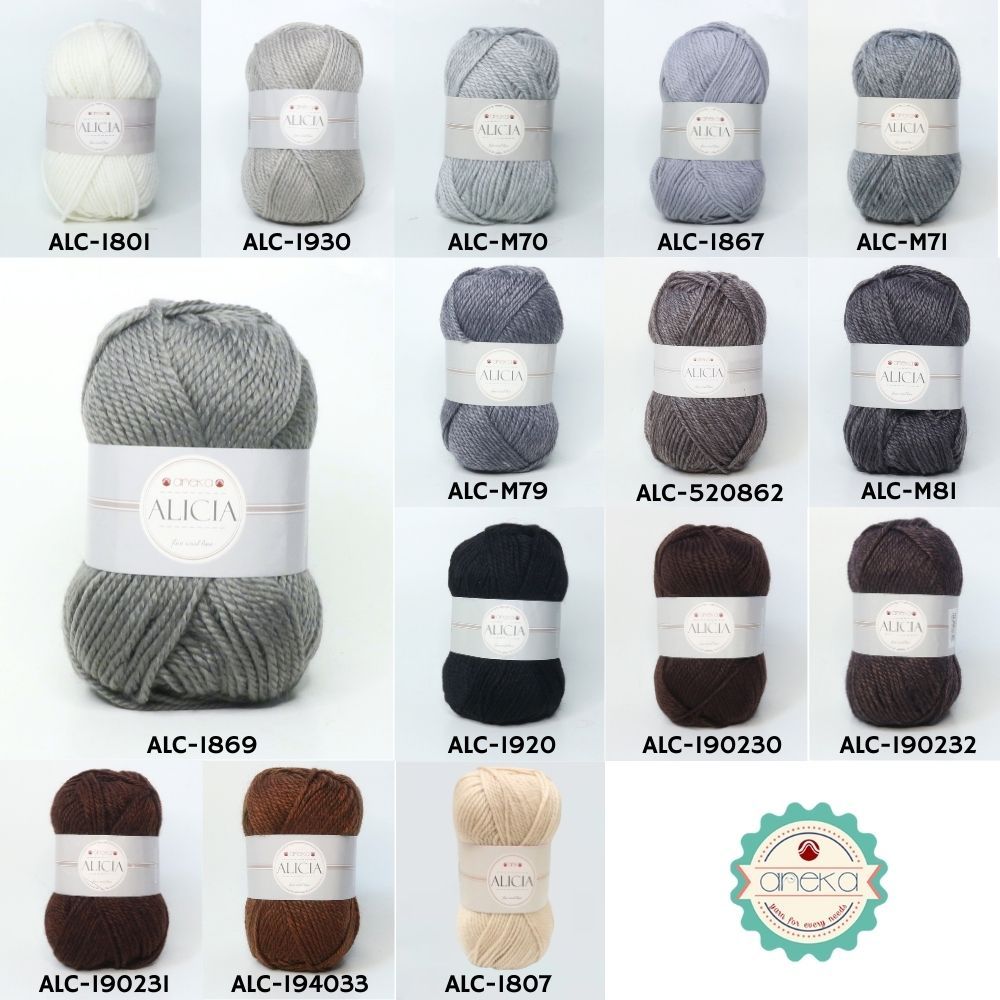 Jual KATALOG - Benang Rajut Wool Alicia / Crochet Knitting Yarn - Part ...