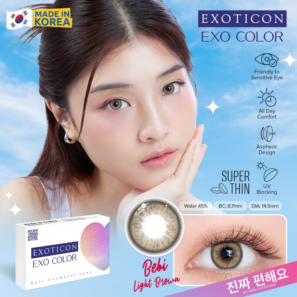 Jual Softlens Exo Color Bebi Light Brown by Exoticon - Soflen Soplen ...