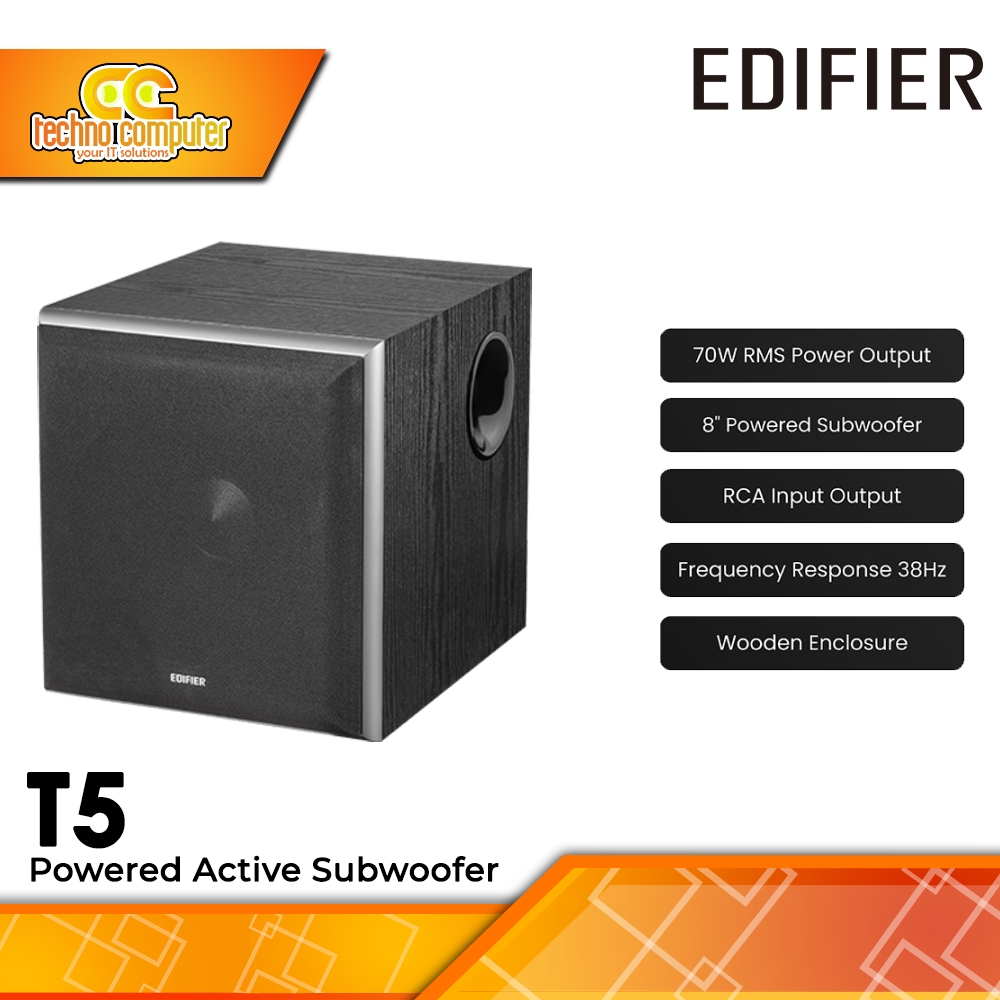 Jual EDIFIER T5 Powered Active Subwoofer - Black | Shopee Indonesia