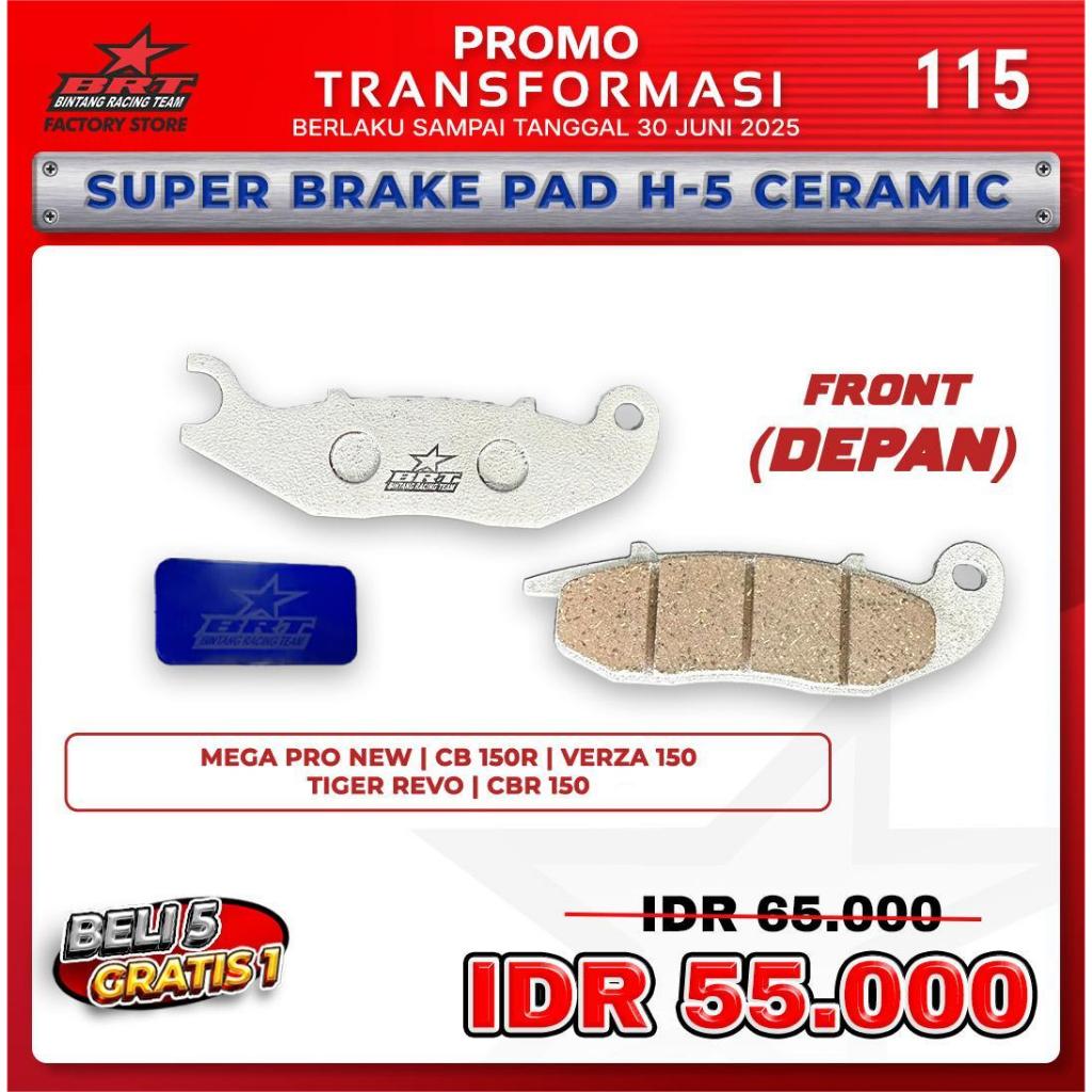 Jual Brt Super Brake Pad H-5 Ceramic (Depan) | Shopee Indonesia