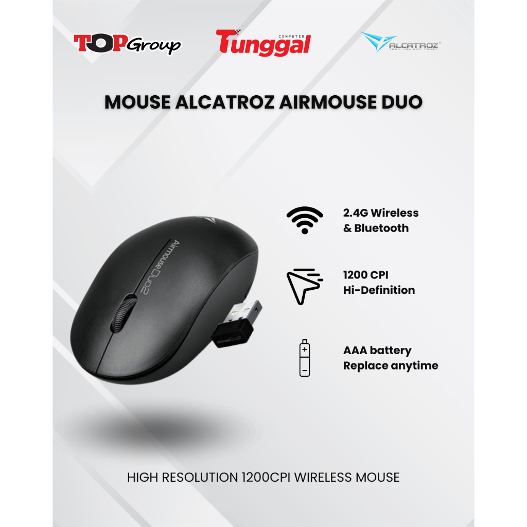 Jual Mouse Alcatroz Airmouse 2 Bluetooth & Wireless Dual Original ...