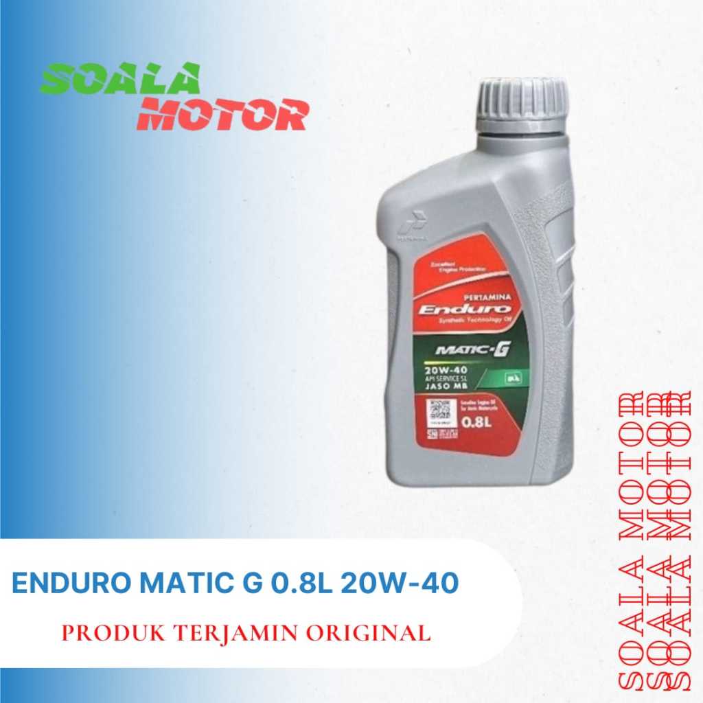 Jual Enduro Matic 0,8 liter Enduro Matic G 0.8L 20W-40 Jaso MB Dijamin ASLI | Shopee Indonesia
