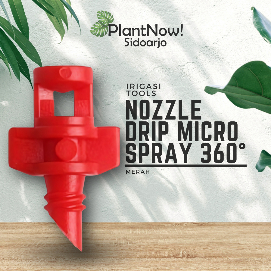 Jual Nozzle Drip Micro Jet Spray Irigasi Hidroponik Sudut 360⁰ Merah 1 ...