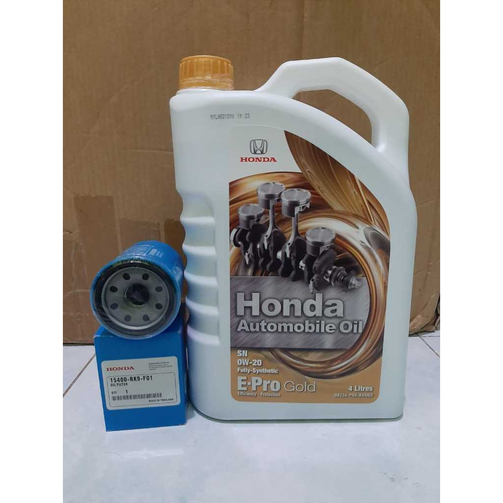 Jual 1 Paket Oli Mesin Honda E-Pro GOLD SAE 0W-20 @4L +Filter Oli RK9 ...