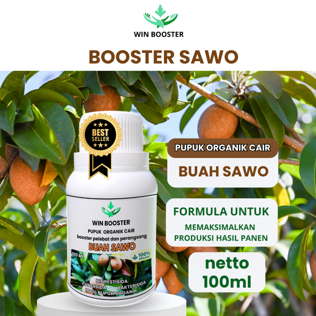 Jual Pupuk Organik Cair Booster Sawo, POC WIN BOOSTER SAWO, poc kompos organik melebatkan secara ...