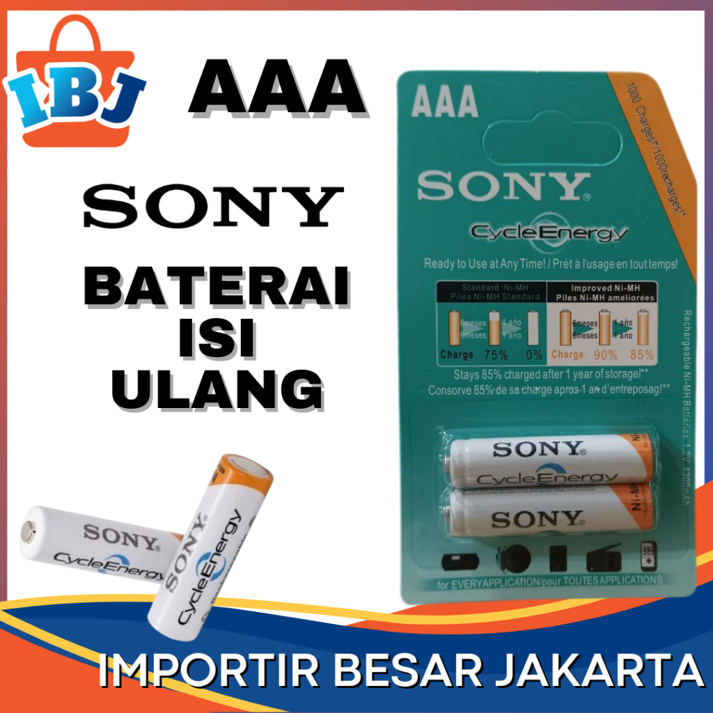 Jual PALING MURAH!!! Baterai Batre Batrei Batrai Betere AAA A3 Sony Isi ...