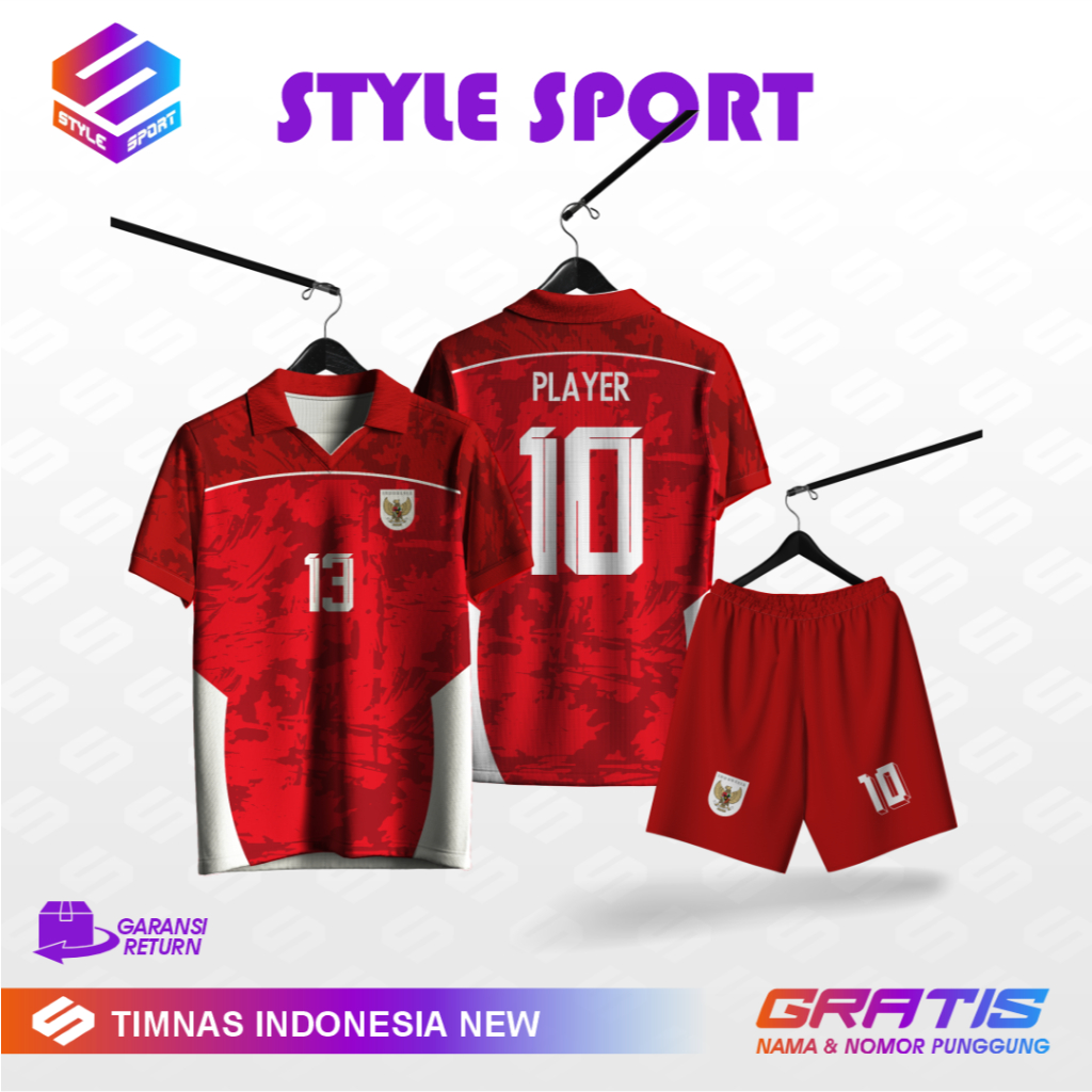 Jual STYLE_ Setelan jersey Timnas Indonesia terbaru 2025 /Baju timnas ...