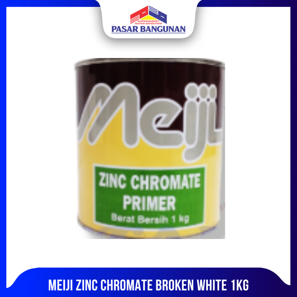 Jual CAT DASAR MEIJI ZINC CHROMATE BROKEN WHITE 1KG | Shopee Indonesia