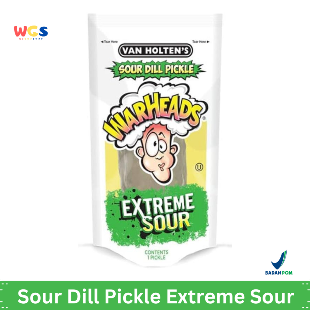 Jual Van Holten’s Warheads Extreme Sour Dill Pickle – Acar Timun Super ...