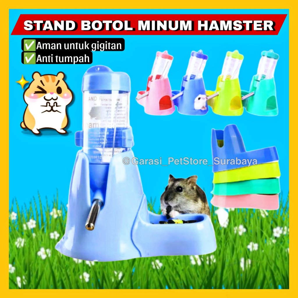 Jual GPSS- Stand Dudukan Botol Minum Hamster 2 in 1 Multifungsi Holder ...