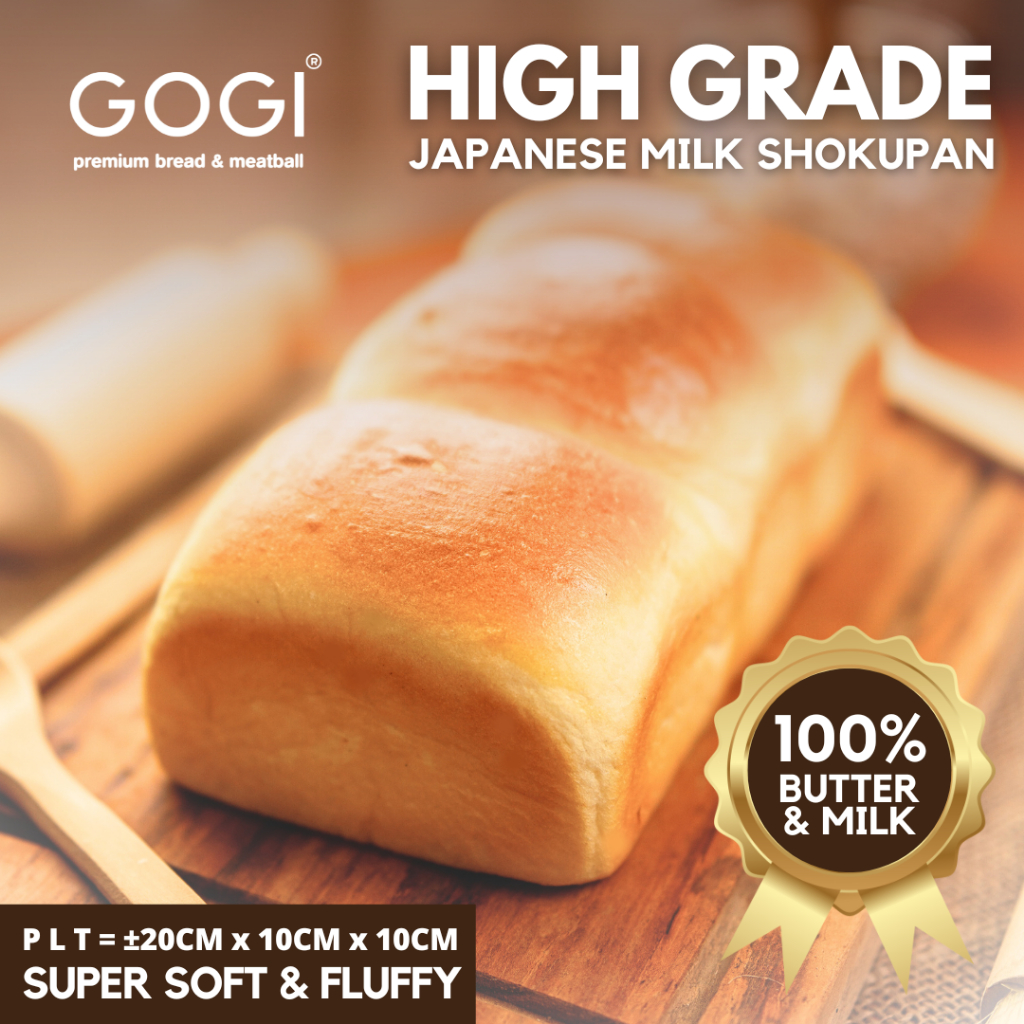 Jual High Grade Fluffy Japanese Milk Bread Shokupan Bread 100% Full ...