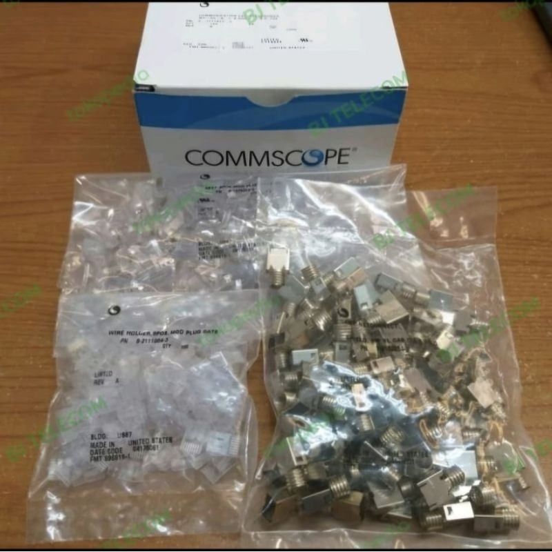 Jual AMP COMMSCOPE CONNECTOR RJ 45 CAT 6 ORIGINAL @100PCS | Shopee ...