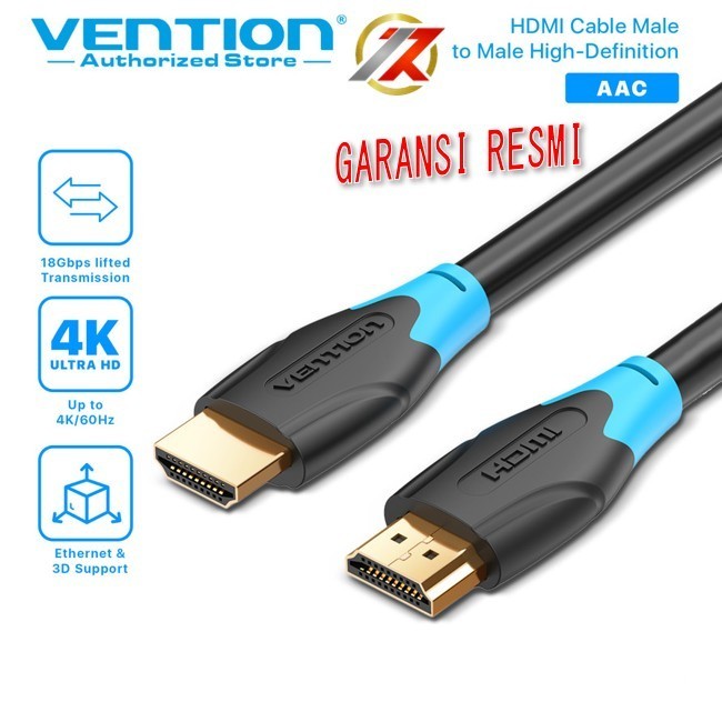 Jual VENTION AACB KABEL HDMI 1 METER - 15 METER HD BLACK AAC 3D v2.0 4K ...