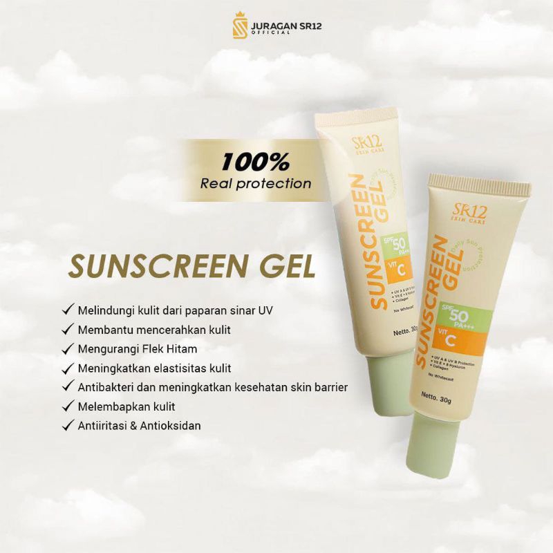 Jual SUNSCREEN GEL SPF50 PA+++ SR12 | Shopee Indonesia