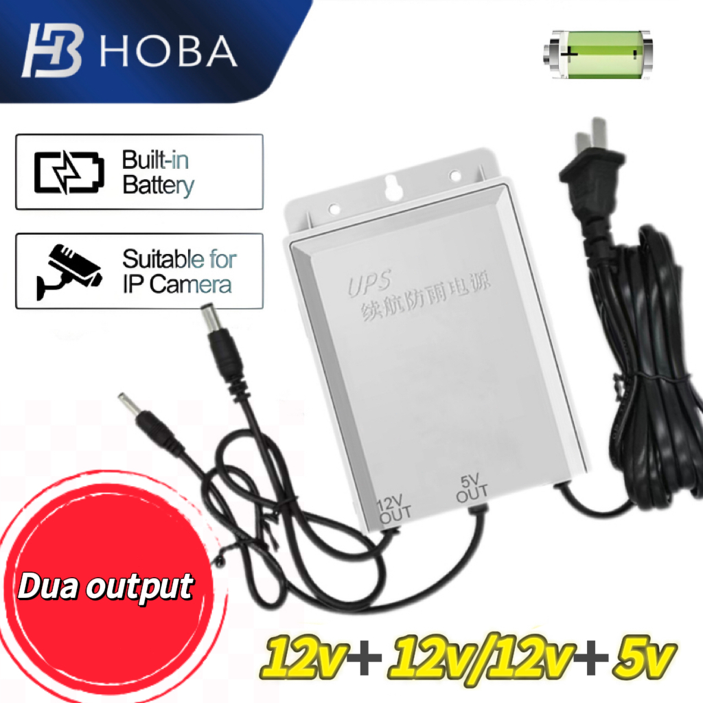 Jual 7800mah 12V+12V mini UPS router ups mini 12v untuk wifi catu daya ...