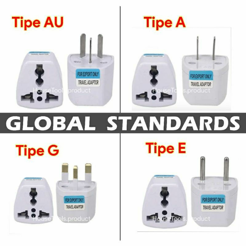 Jual Colokan travel adaptor berbagai type taiwan USA msia spore jepang ...