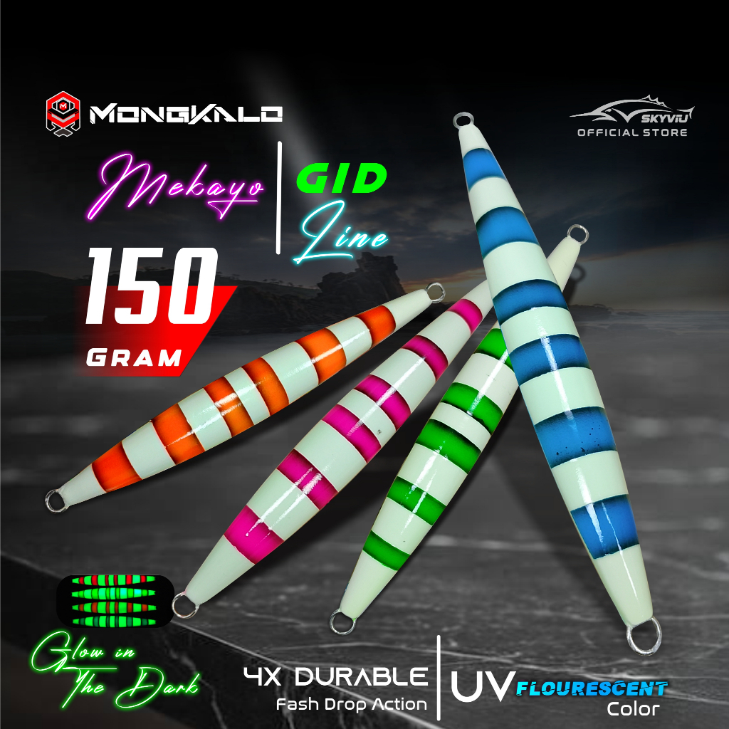 Jual Metal Jig 150 Gram MEKAYO FULL GID UV NEON FLOURESCENT Metal Jig Killer 150g 150 gr 150gr ...
