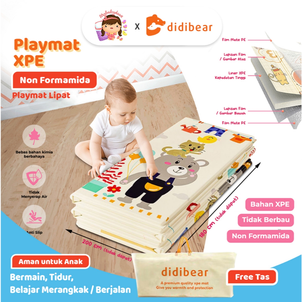 Jual SNI A Playmat Bayi Karpet Lipat Playmat Foldable Bayi Karpet Bayi ...