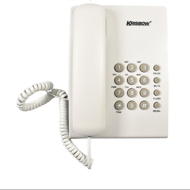 Jual Krisbow Telepon Basic Telephone Cable Phone Kabel Telepon Rumah ...