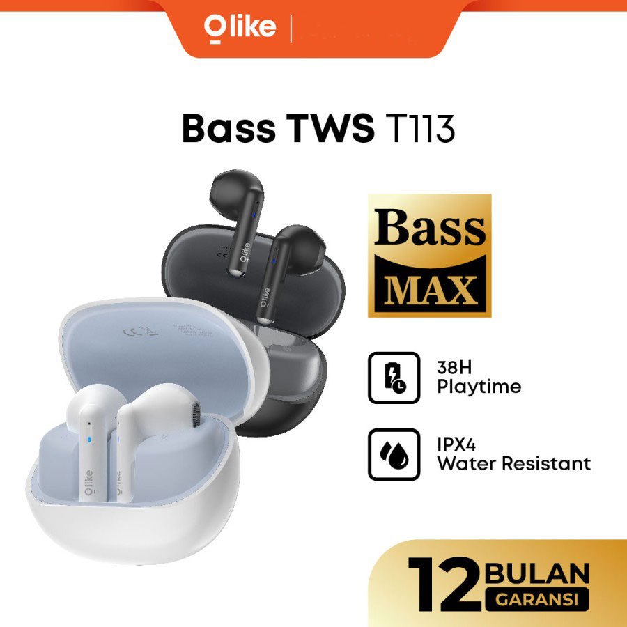 Jual OLIKE TWS T113 True Wireless Earphones IPX4 Bluetooth 5.3 Playing Time 38H | Shopee Indonesia