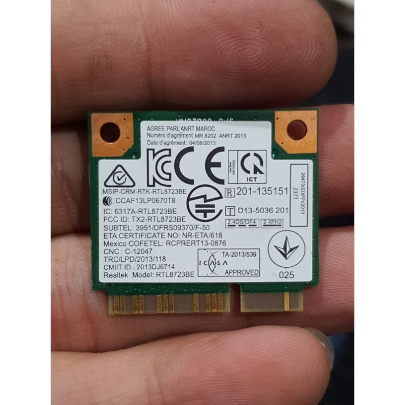 Jual Realtek model : RTL8723BE, Wifi card wilan card wireless wifi ...