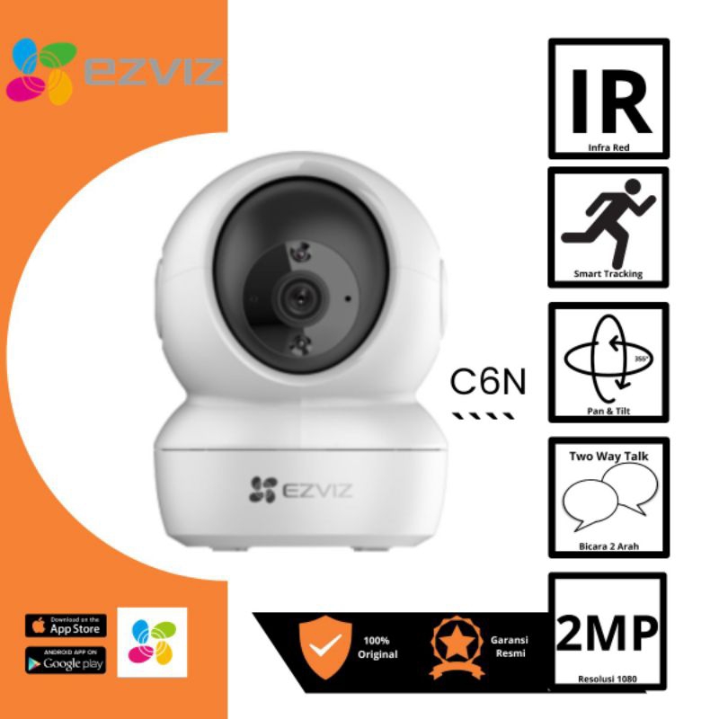 Jual Kamera Ezviz C6N 1080P Smart IP Camera WiFi CCTV Indoor C6N 2MP ...