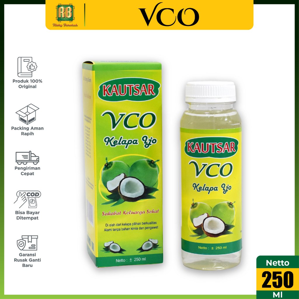 Jual KAUTSAR VCO Minyak Kelapa Ijo Hijau Virgin Cococnut Oil 250ml ...