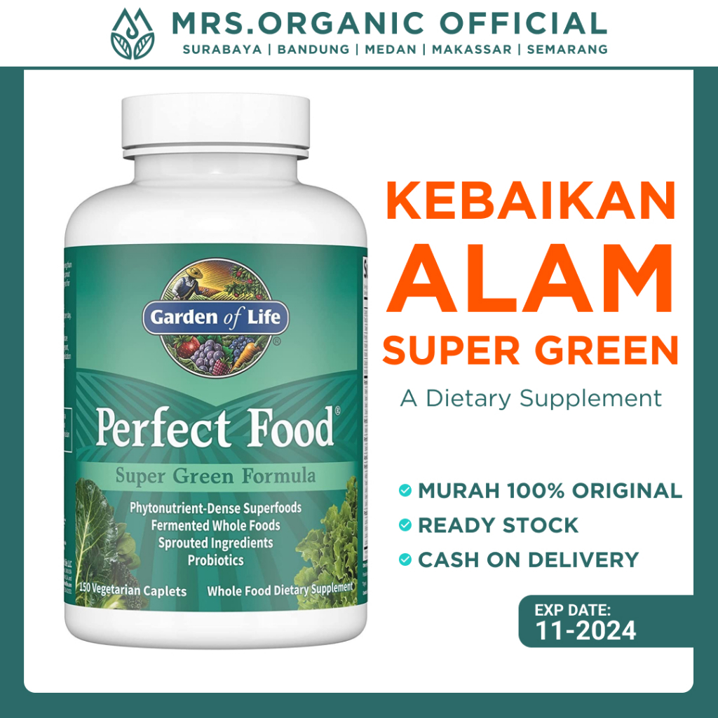 Jual Garden of Life Perfect Food Su per Green Formula 150 Vegetarian ...