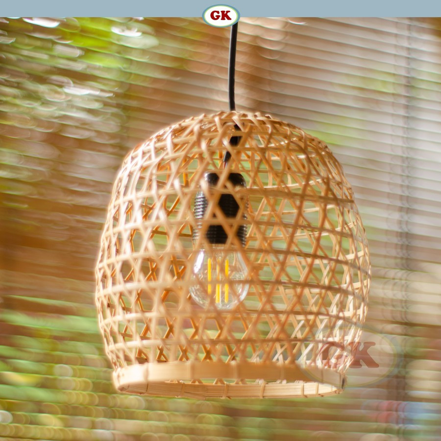Jual Kap Lampu Gantung Bambu BAMBOO 10 D20 - Tropical Bamboo Pendant ...