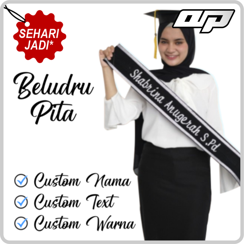 Jual Selempang Wisuda Nama Custom - Selempang Graduation - Beludru ...