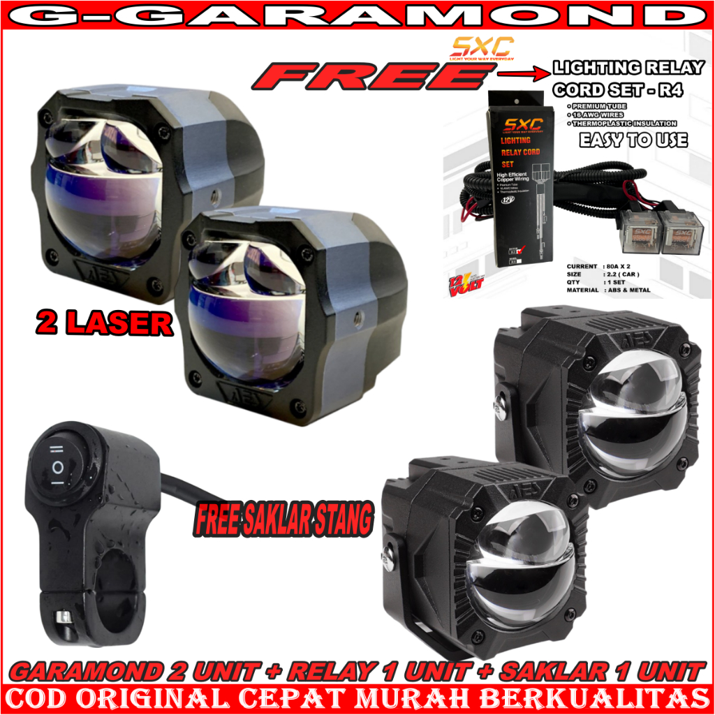 Jual ORIGINAL BILED PROJECTOR AES 2 INCHI GARAMOND WATERPROOF 60 WATT ...