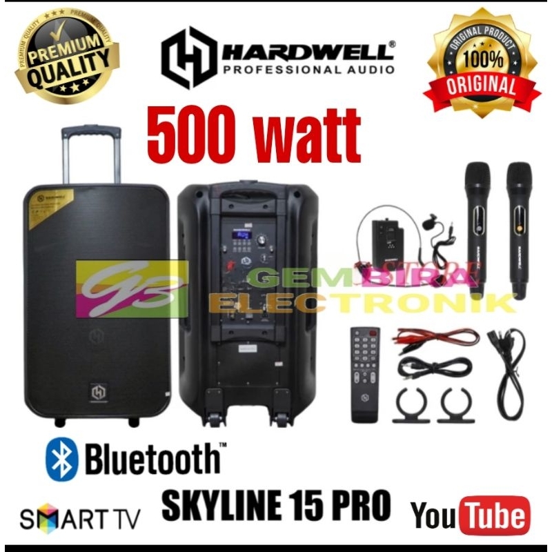 Jual New Speaker Aktif Portable Hardwell SKYLINE 15 Pro 15 inch rms 500 ...