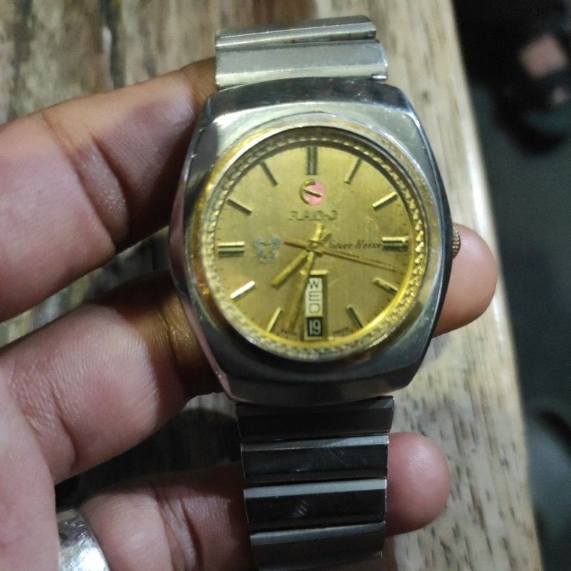 Jual jam tangan Rado silver horse otomatis full original bekas | Shopee ...